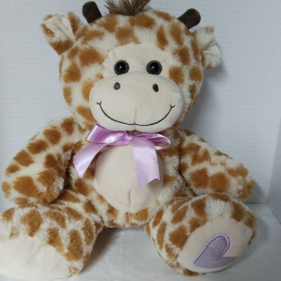 Kellytoy | Toys | Giraffe Stuffed Plush 2 Sitting Pink Valentine Heart ...